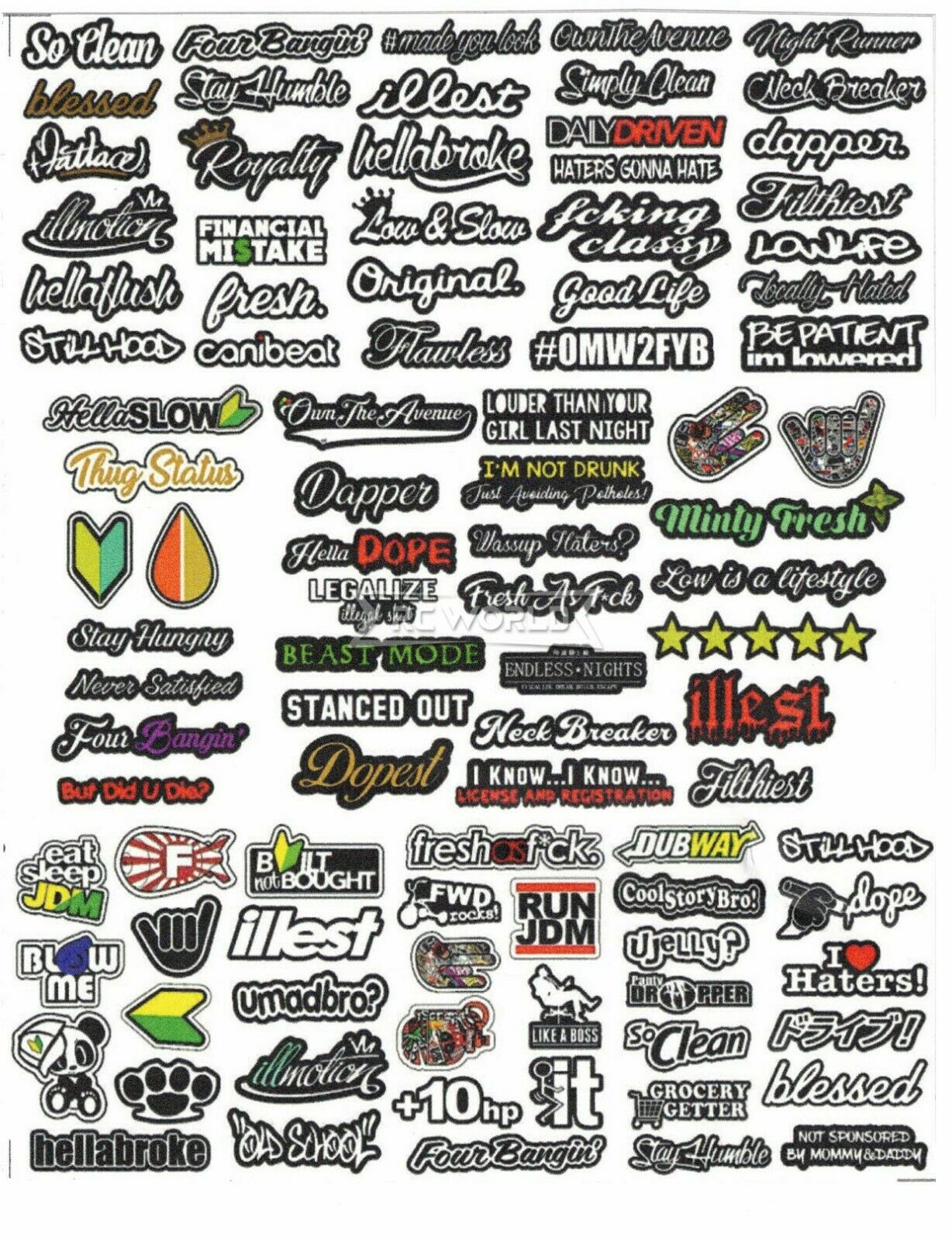 RC Car Truck RACING Drift DECALS STICKERS Logos Sponsors - RC WORLD