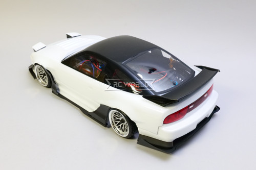 RC 1/10 BODY Shell NISSAN 180SX Wisteria w/ Pop Up Lights *FINISHED* -WHITE-