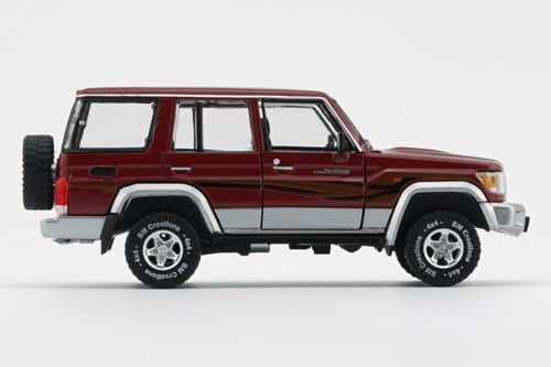 1/64 Die Cast TOYOTA LAND CRUISER LC76 (LHD) Model Truck -RED- 64B0345