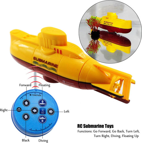 RC Micro SUBMARINE U-Boat 3-Channel Radio Control SUB -YELLOW-