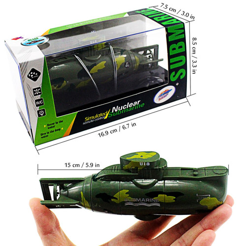 RC Micro SUBMARINE Mini Nuclear Sub 3-Channel Radio Control SUBMARINE ...