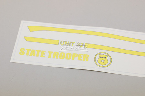 RC 1/10 Decals STATE TROOPER POLICE Sticker Sheet 14"X3"