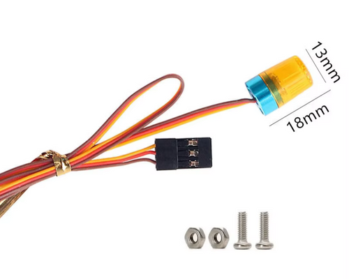RC 1/10 Flashing LED Beacon LIGHT Police EMS Roof Top *LARGE* -YELLOW-