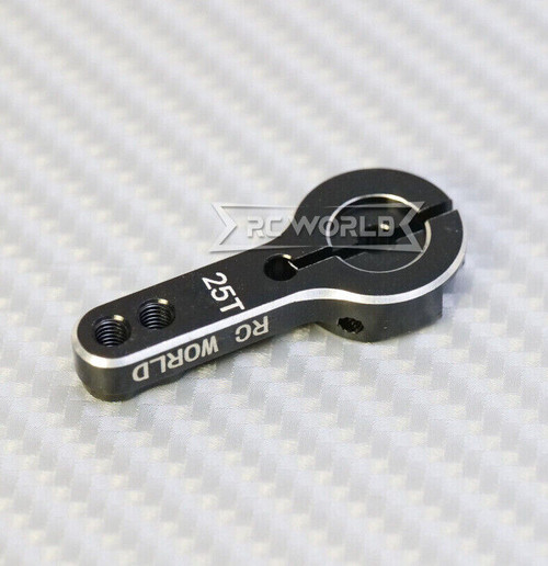 RC Servo HORN 25T Aluminum Heavy Duty (2 HORNS) - BLACK
