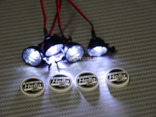 RC Scale HELLA LIGHT PODS LED Lights Round (4 pcs)