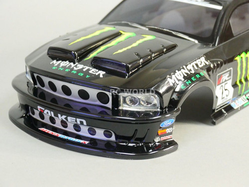 1/10 RC Car BODY Shell FORD MUSTANG Monster Energy 190mm *FINISHED*