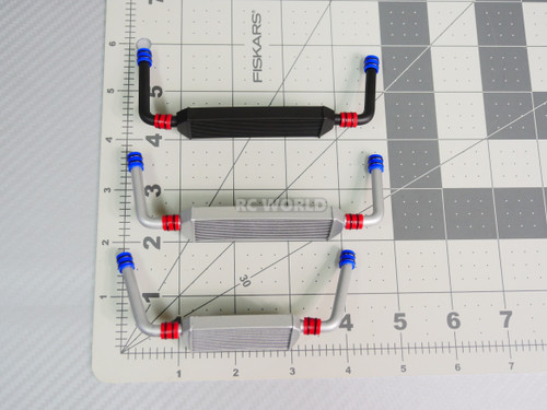 1/10 RC Front RADIATOR Inter Cooler w/ Pipes Medium Black