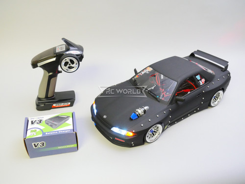 RC 1/10 Nissan Skyline R32 GTR DRIFT Brushless RTR -BLACK- W/ LED /Sound