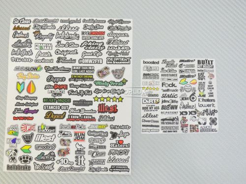 RC 1/10 DRIFT DECALS Logo Sponsors Decals Sticker 2 PCS #A