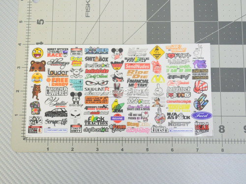 RC 1/10 DRIFT DECALS Logo Sponsors Decals Sticker 2 PCS #B