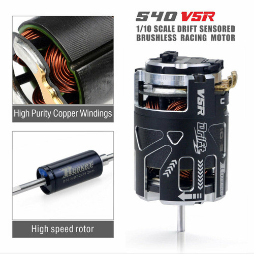 RC Brushless 540 DRIFT Motor SENSORED Racing Motor V5R 5.5T 3600 KV 1 ...
