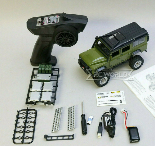 RC 1/28 Micro Land Rover DEFENDER Metal Truck 4X4 Truck *RTR* GREEN