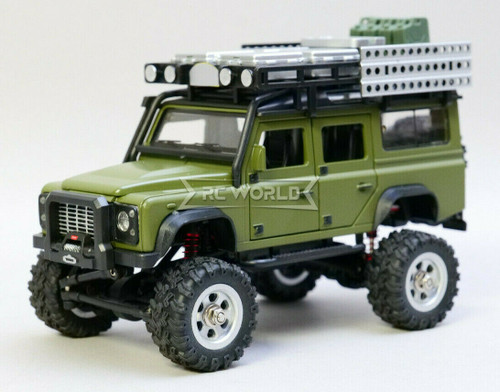 RC 1/28 Micro Land Rover DEFENDER Metal Truck 4X4 Truck *RTR* GREEN