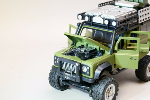 RC 1/28 Micro Land Rover DEFENDER Metal Truck 4X4 Truck *RTR* GREEN