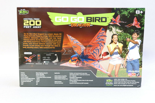 RC Bird DRAGON Ornithopter Flapping Wings 2.4GHZ RTF -RED-