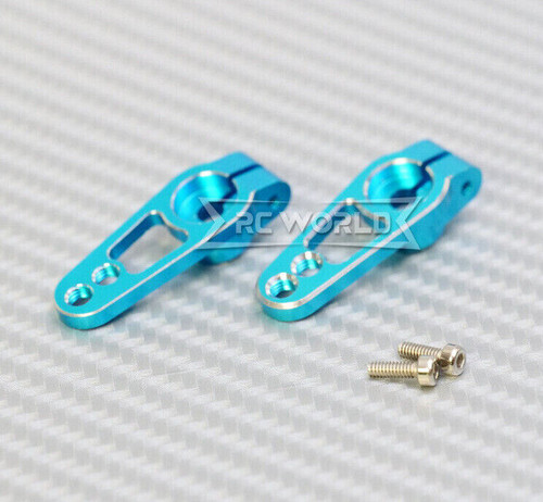 RC Servo HORN 25T Aluminum Low Profile (2 HORNS) - BLUE