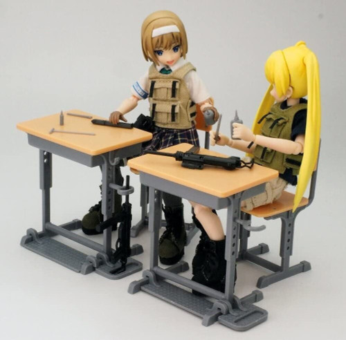 TomyTec 1/12 DESK Little Armory LD013 Defense School Desk Plastic Model Kit