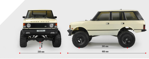 RC 1/10 1981 Land Rover Range Rover Truck Body Shell -CLEAR-