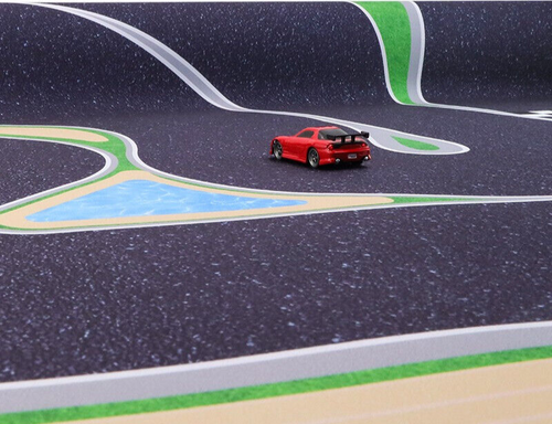 RC 1/76 Micro Car RACE TRACK 37" X 19" Roll Up Track #760101