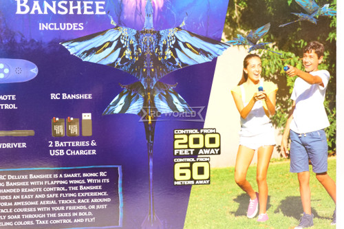 RC Avatar BANSHEE Flying Dragon Deluxe W/ Flapping Wings 2.4GHZ RTF -BLUE-
