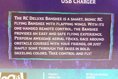 RC Avatar BANSHEE Flying Dragon Deluxe W/ Flapping Wings 2.4GHZ RTF -BLUE-