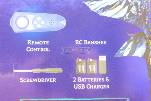 RC Avatar BANSHEE Flying Dragon Deluxe W/ Flapping Wings 2.4GHZ RTF -BLUE-
