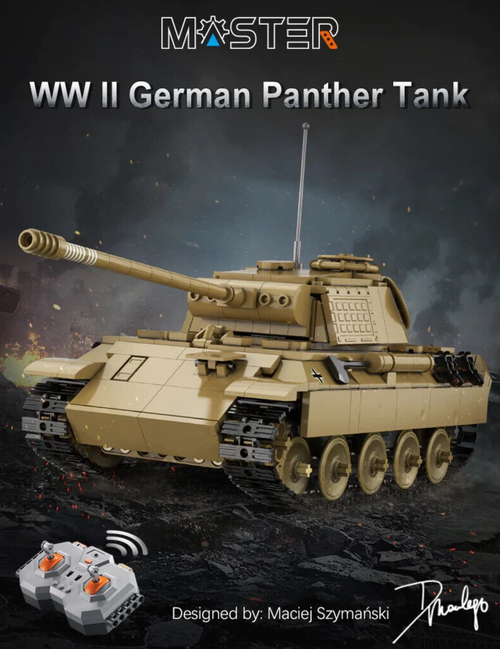 Cada RC 1/35 TANK Panther Building Blocks Toy w/ RC System -KIT-