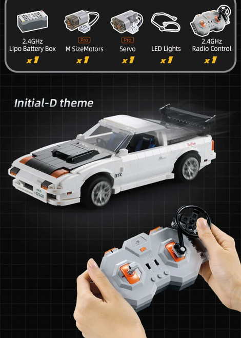 Cada RC 1/12 MAZDA RX7 Initial D Building Blocks Car w/ RC System -KIT ...