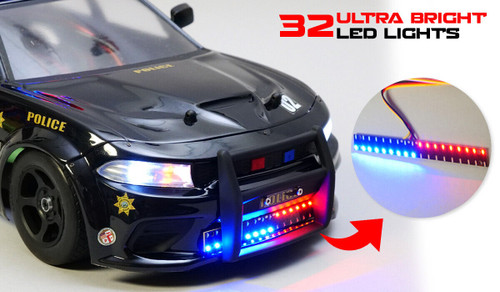 1/10 LED Scanner POLICE LIGHT BAR Knight Rider Light Bar RED/BLUE