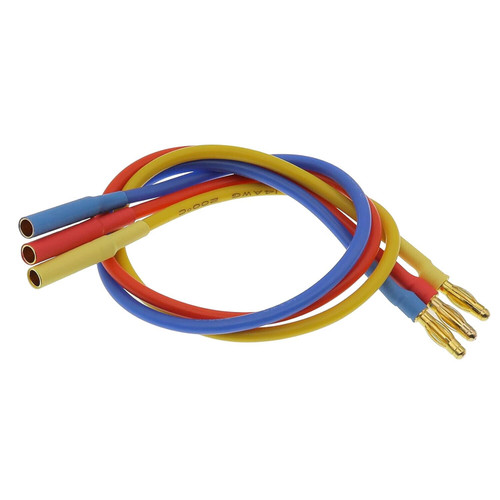 Brushless Motor WIRE SET 12AWG Wire 4mm Bullet Plugs 12" Wire BLUE/RED ...