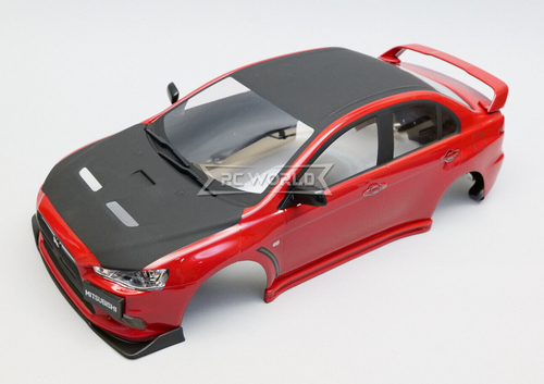 RC 1/10 Car Body MITSUBISHI EVO X VOLTEX *FINISHED* -RED/BLACK-