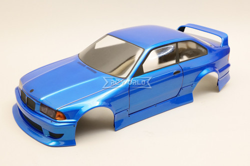 RC 1/10 Body Shell BMW E36 M3 Coupe W/ Wide Body Kit *BLUE*