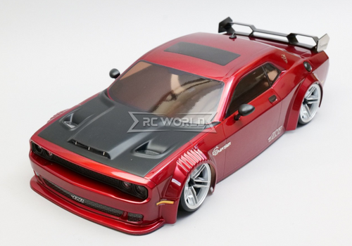 1/10 RC Car BODY Shell DODGE HELLCAT Panther w/ LED *FINISHED* -RED-