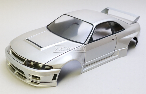 RC 1/10 Scale Body NISSAN SKYLINE R33 Painted Shell 257mm -SILVER-
