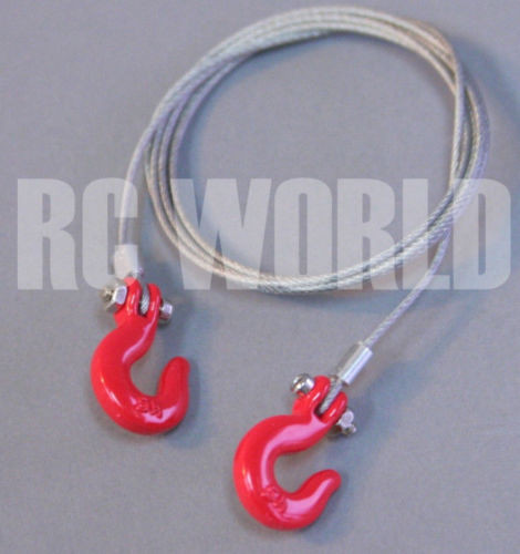 RC 1/10 Scale Accessories Steel Line Wire Tow Hooks