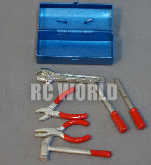 RC 1/10 Scale Accessories Metal TOOL BOX w/ TOOLS