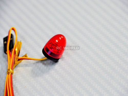 1/10 RC Car POLICE LIGHTS Top Light BEACON ROUND FLASHING LEDS - RED ...