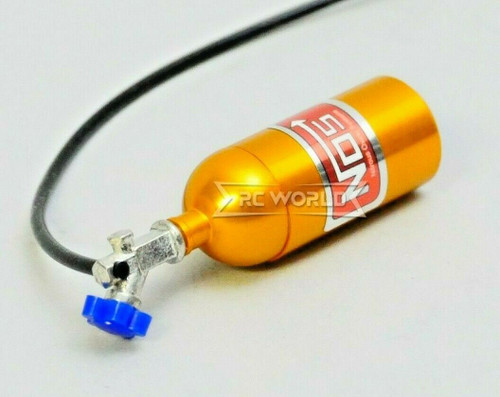 RC 1/10 Scale Accessories METAL NITROUS NOS Bottle w/ Line - GOLD