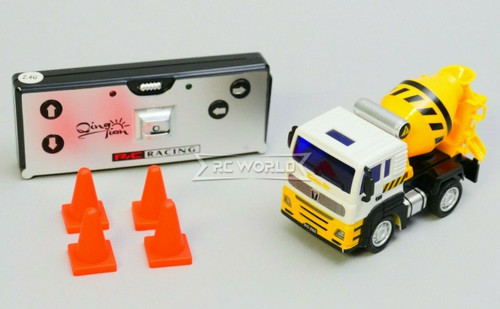 RC Micro 1/64 CEMENT TRUCK Micro RC Construction Truck 2.4GHZ W/ LED