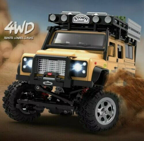 RC 1/28 Micro Land Rover DEFENDER Metal Truck 4X4 Truck *RTR* YELLOW