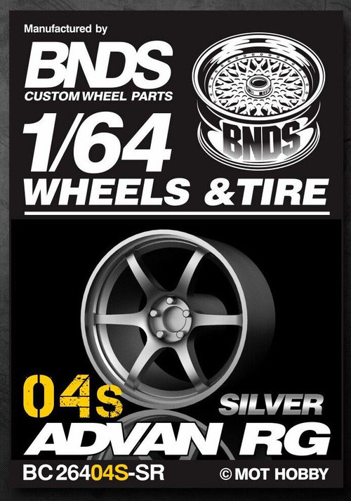 1/64 Plastic WHEELS RIMS TIRES SET For Die Cast Models -ADVAN RG-04S ...