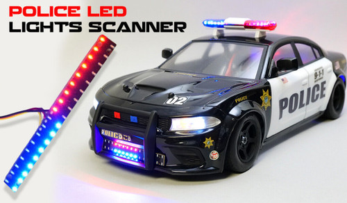 1/10 LED Scanner POLICE LIGHT BAR Knight Rider Light Bar RED/BLUE