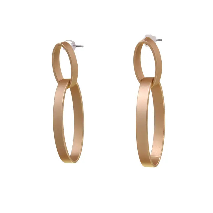 Double Loop "Paper-Chain" Post Earring