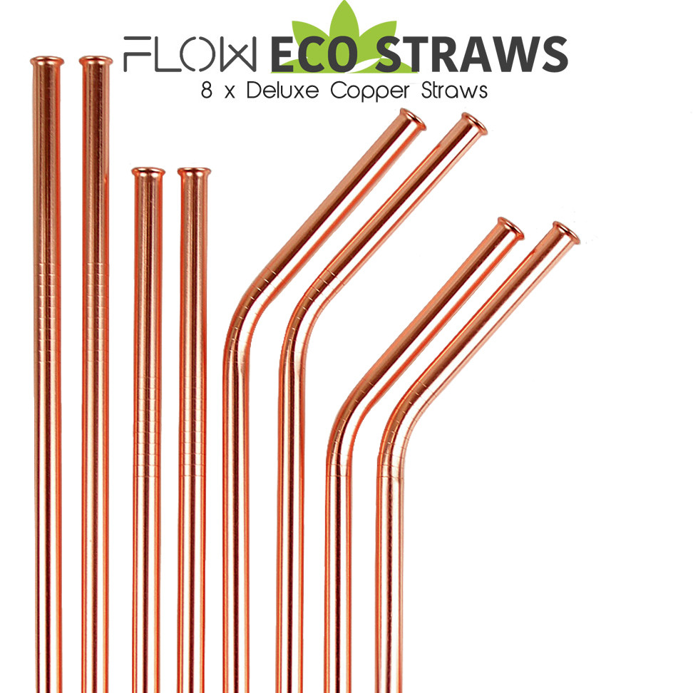 Copper Metal Straws | The Kitchen Gift Company