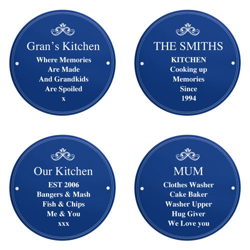 Personalised Blue Heritage Wall Plaque | The Kitchen Gift Company