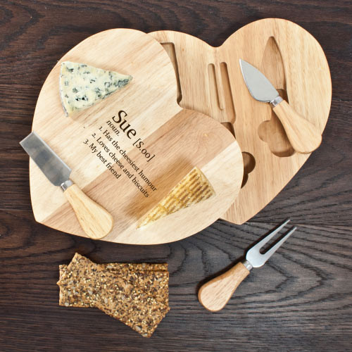 Personalised Heart Cheese Board Set Definition Design | The Kitchen ...