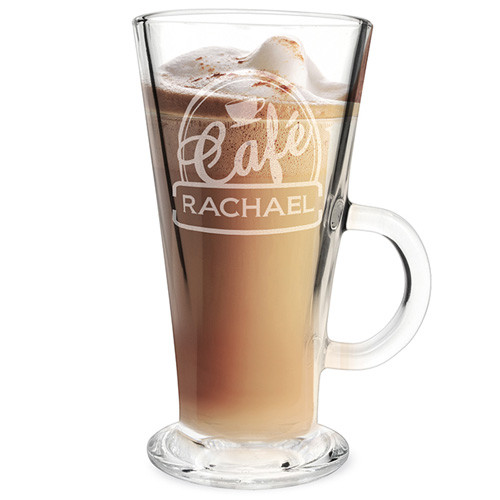Personalised Cafe Latte Glass | The Kitchen Gift Company