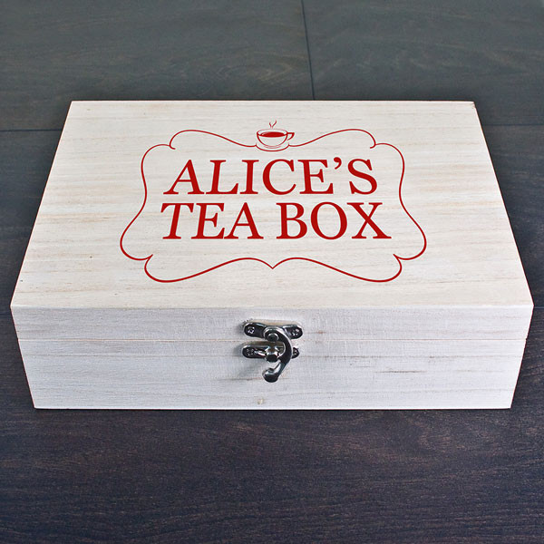 Personalised Wooden Tea Box with Pukka Teas | The Kitchen Gift Company