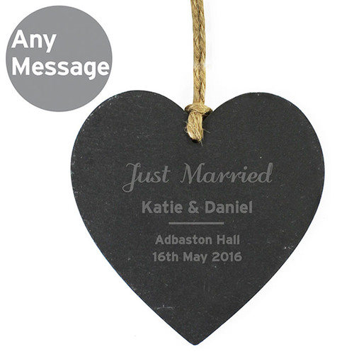 Personalised Slate Heart Decoration | The Kitchen Gift Company