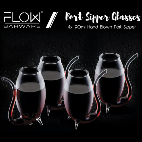 Set of 4 Glass Port Sippers